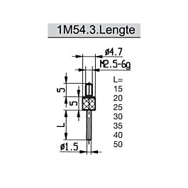 Messuhr-Taster Stift, Durchmesser 1,5mm | Hogetex