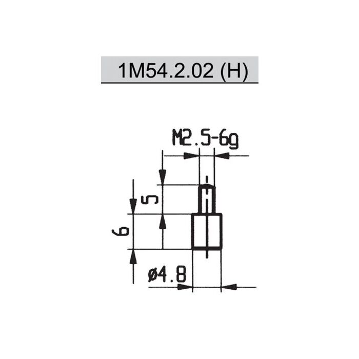 Messuhr-Taster flach, Durchmesser 4,8mm | Hogetex