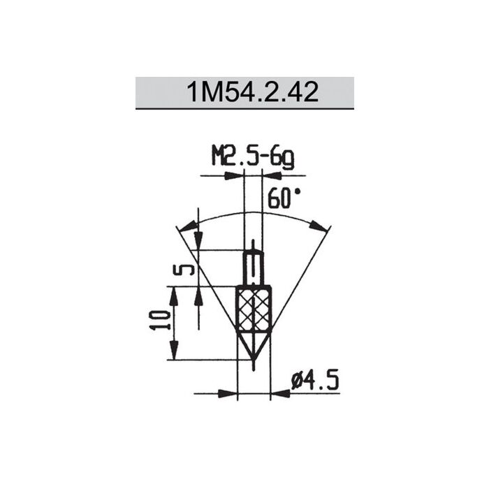 Messuhr-Taster Spitze 60° | Hogetex