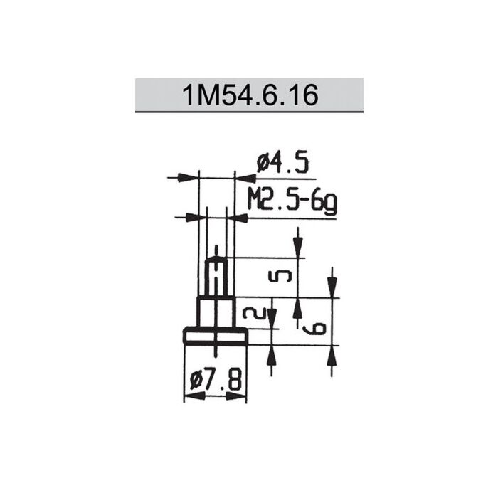 Messuhr-Taster flach, Durchmesser 7,8mm | Hogetex